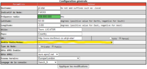 Configuration du Pi-Star – Configuration Pi-Star et MMDVM
